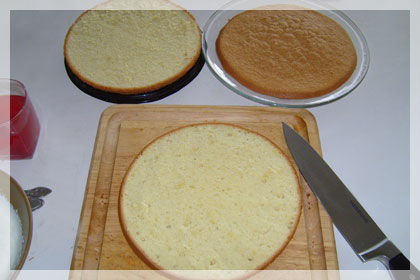 Layered Sponge Cake with Creamy Filling | Mydeliciousmeals.com